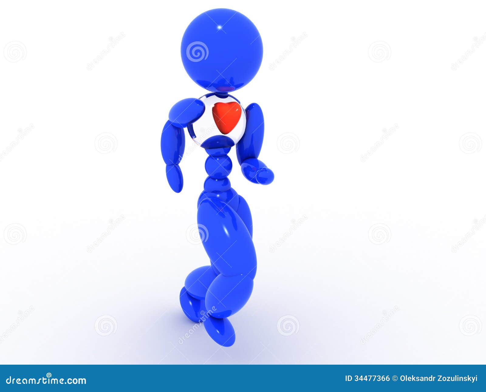 Red heart man running #1 stock photo. Image of workout - 34477366