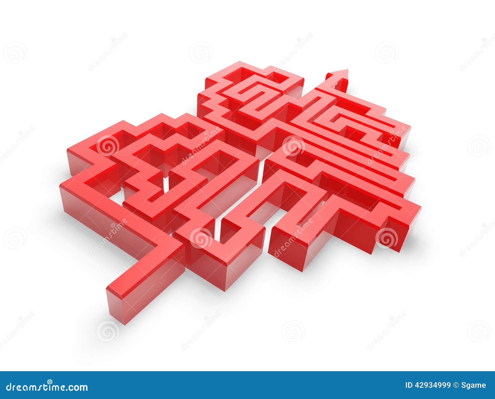 Maze Path. Round Labyrinth Riddle With Wrong Way And Right Way ...