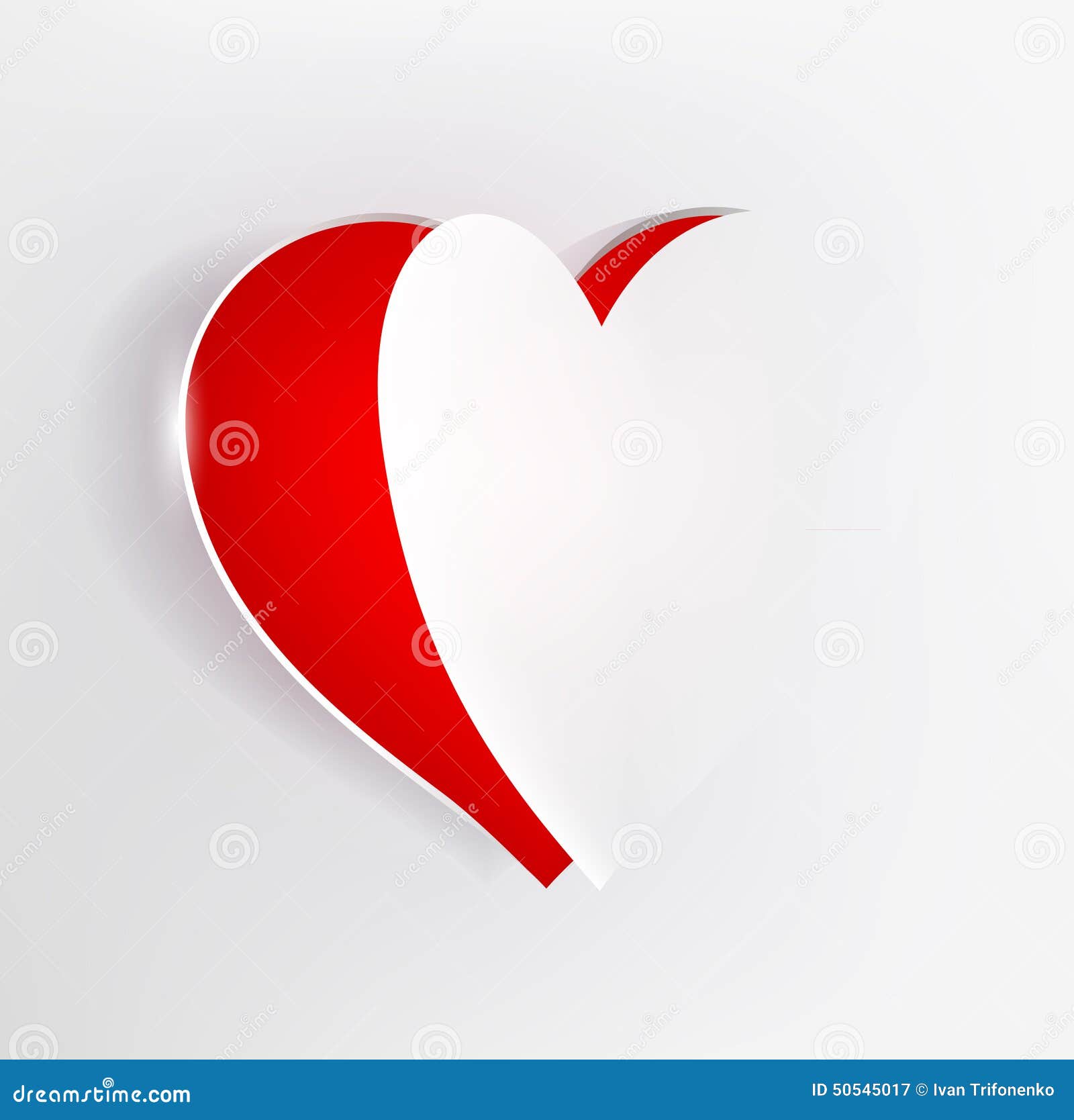 Red heart in a page stock vector. Illustration of present - 50545017