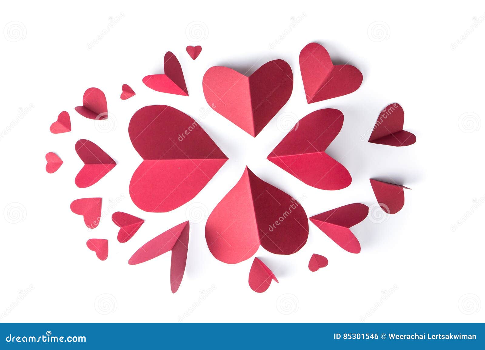 Red heart paper stock photo. Image of valentine, design - 85301546