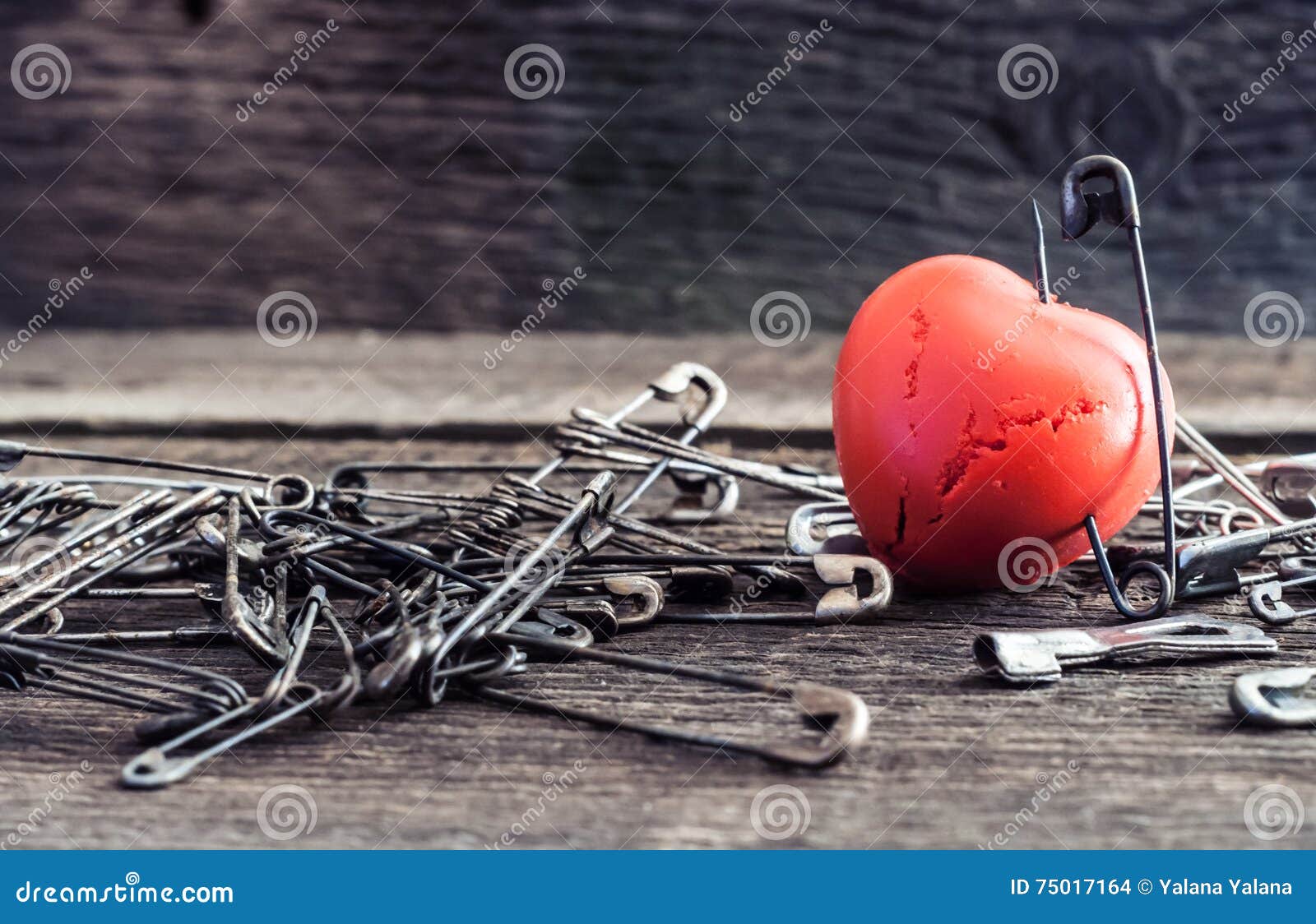 Red heart pierced stud stock photo. Image of cleaving - 75017164