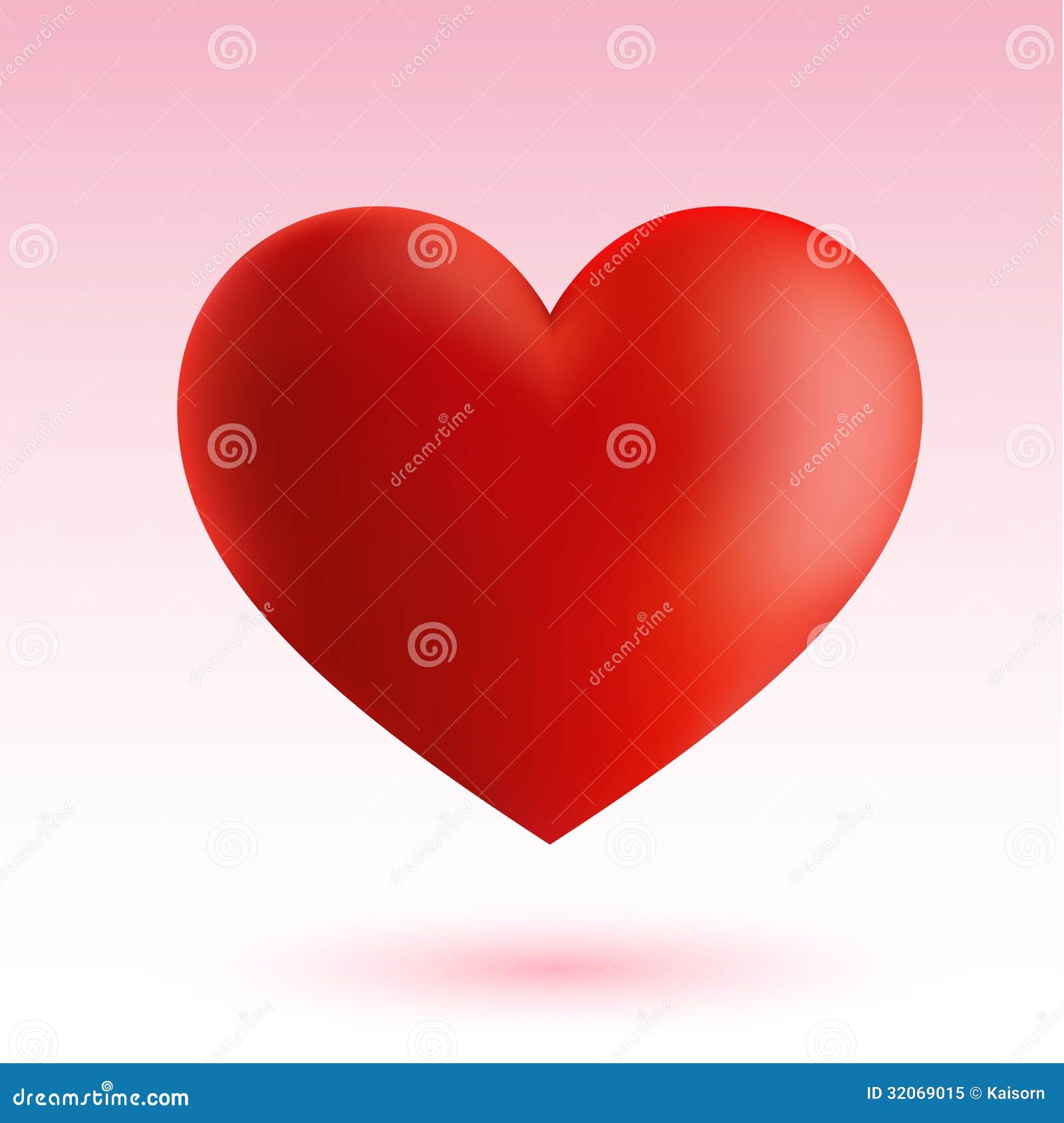 Red Heart On Pink Background Stock Vector - Illustration of february ...