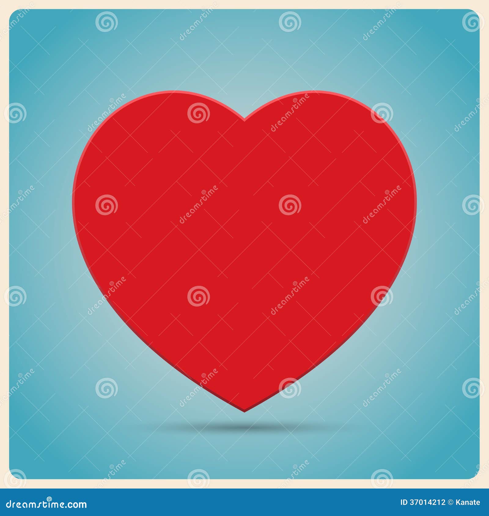 Red Heart Poster stock vector. Illustration of design - 37014212