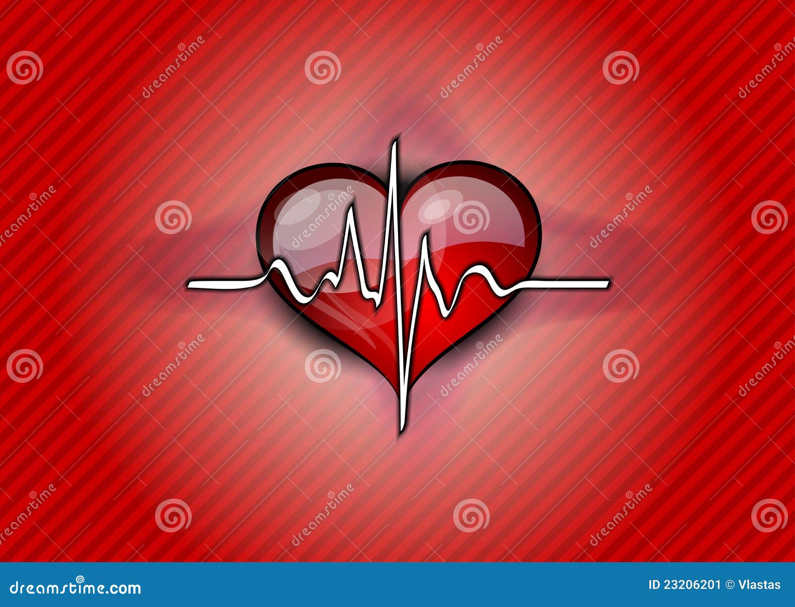 Red heart pulse stock vector. Illustration of design - 23206201