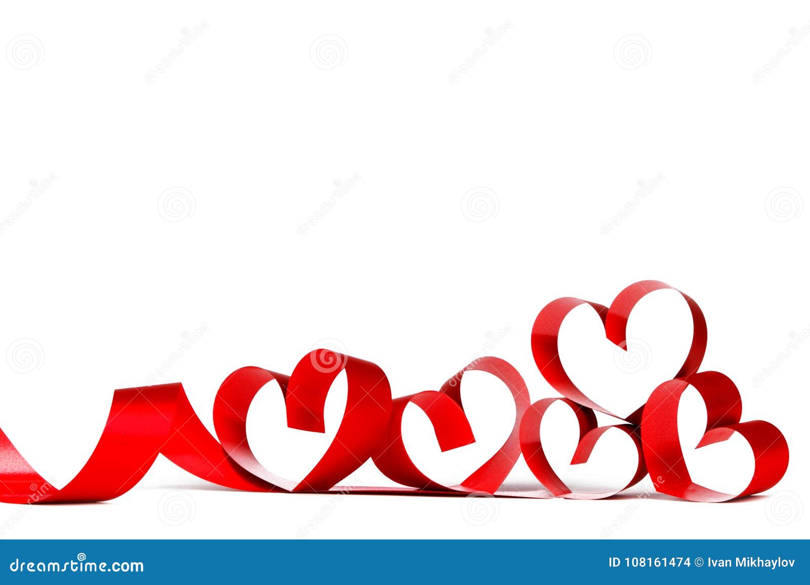 Red Heart Ribbon Stock Image | CartoonDealer.com #33301375
