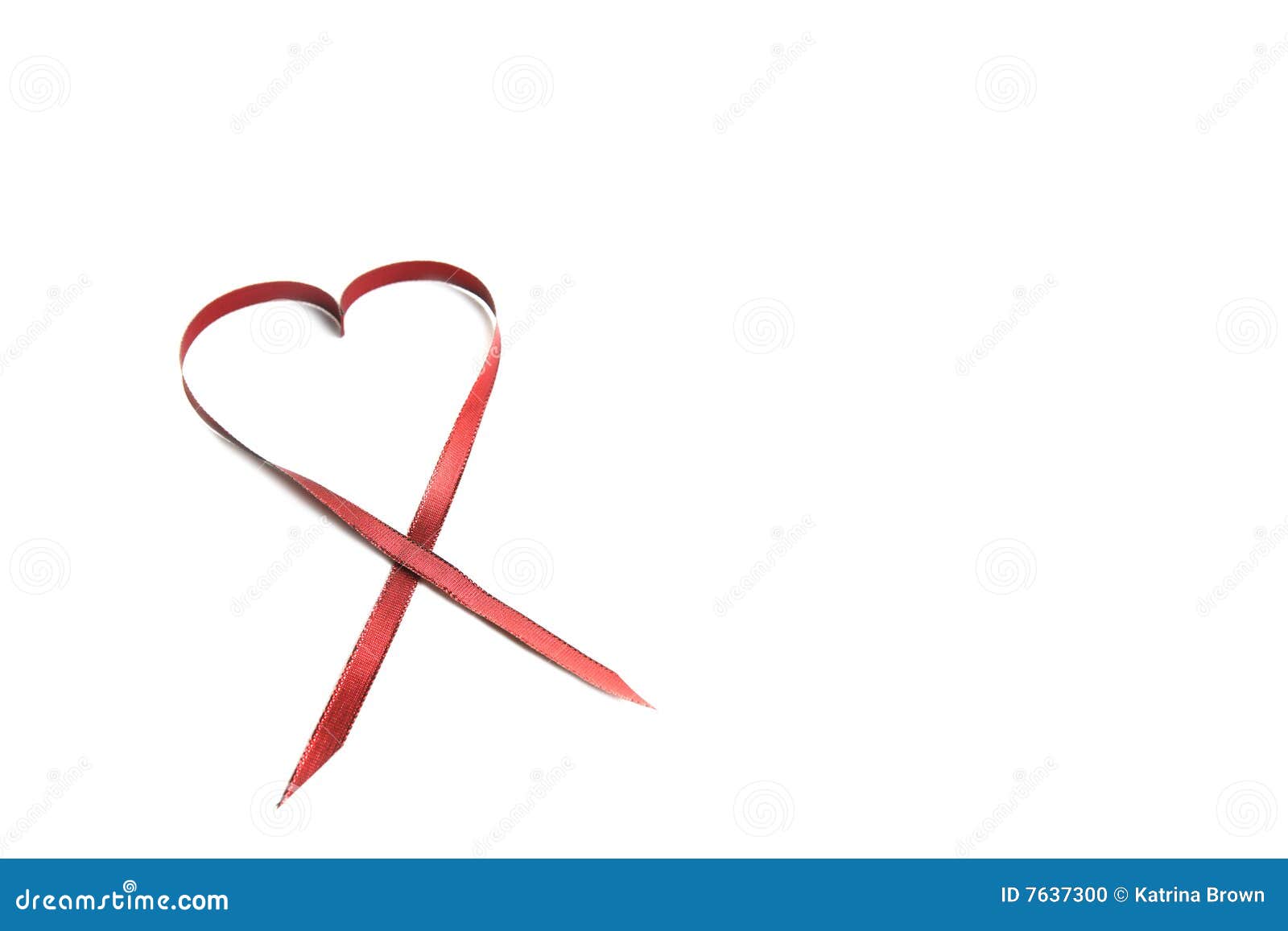 Red Heart Ribbon Stock Image | CartoonDealer.com #33301375