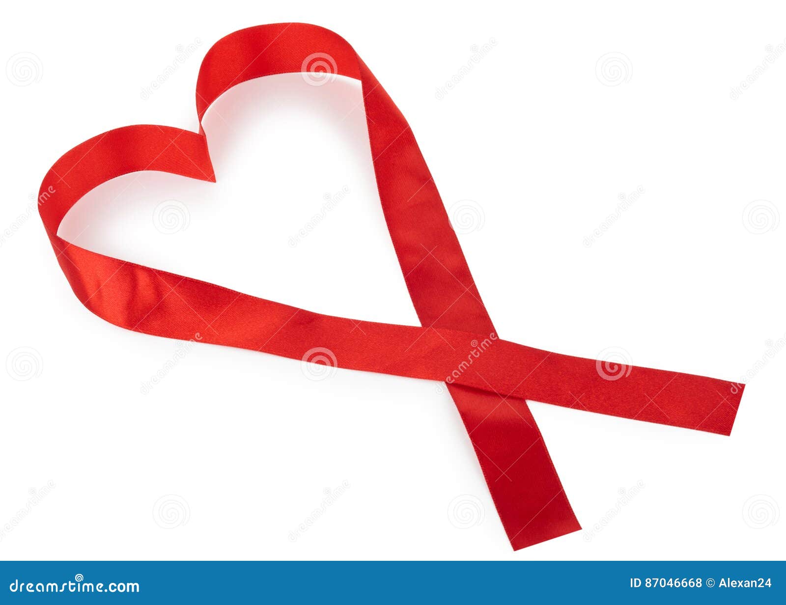 Red heart ribbon stock photo. Image of space, ribbon - 87046668