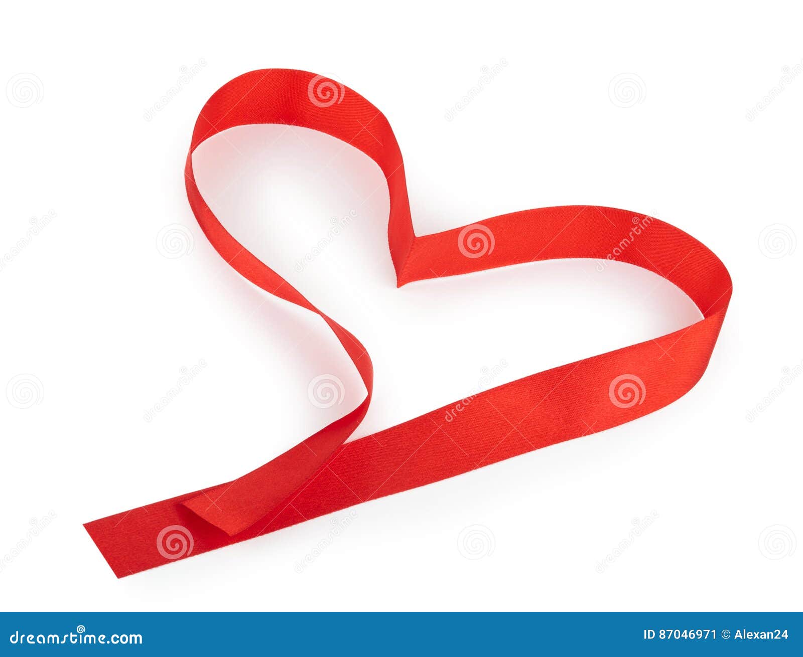 Red heart ribbon stock image. Image of heart, decoration - 87046971