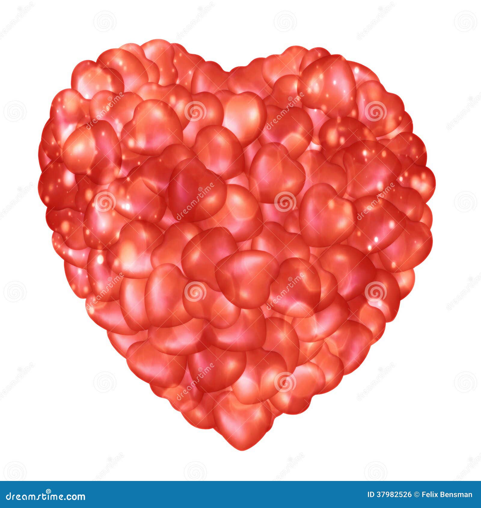 Red heart shape stock illustration. Illustration of computer - 37982526