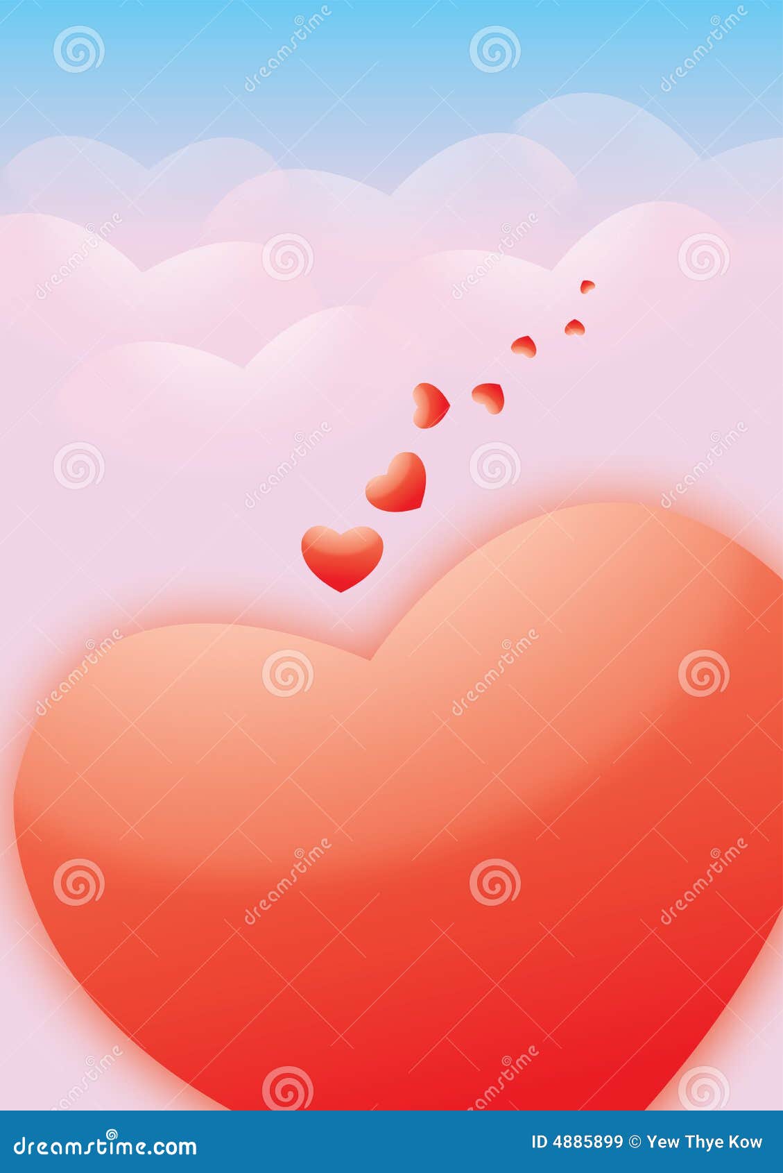 Red Heart Shape stock vector. Illustration of friendship - 4885899
