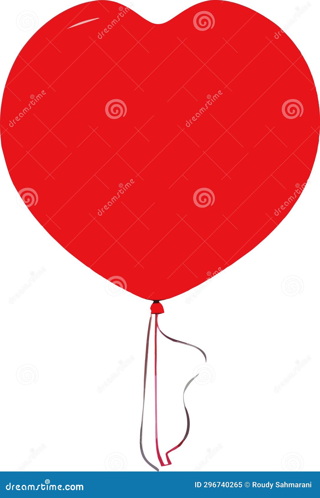 Red Heart Shape Balloon Vector Illustration Stock Illustration ...