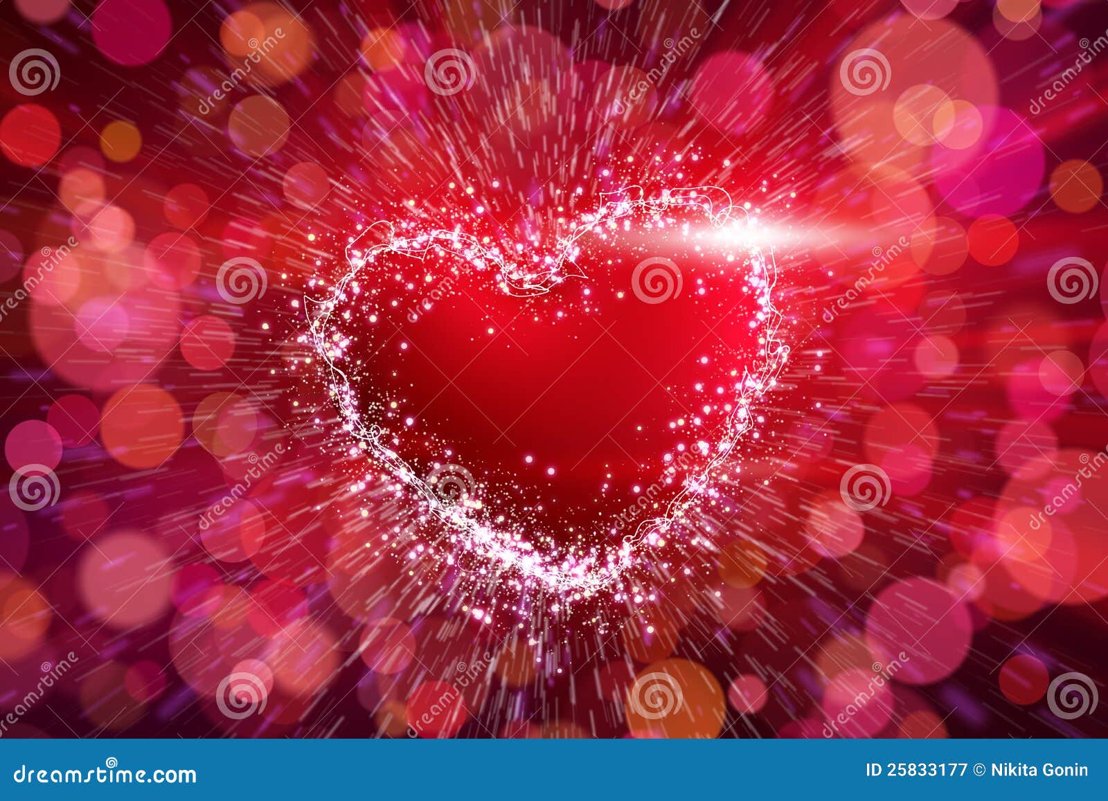 Red heart shape burst stock illustration. Illustration of explosion ...
