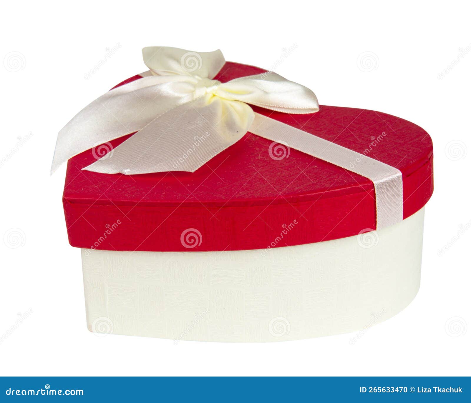 Red Heart Shape Gift Box Isolated on White Background Stock Photo ...