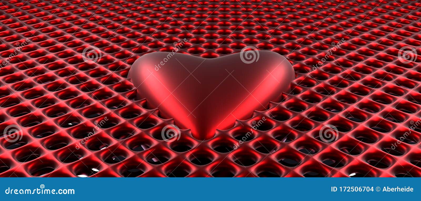Red heart shape in a grid stock illustration. Illustration of grid ...