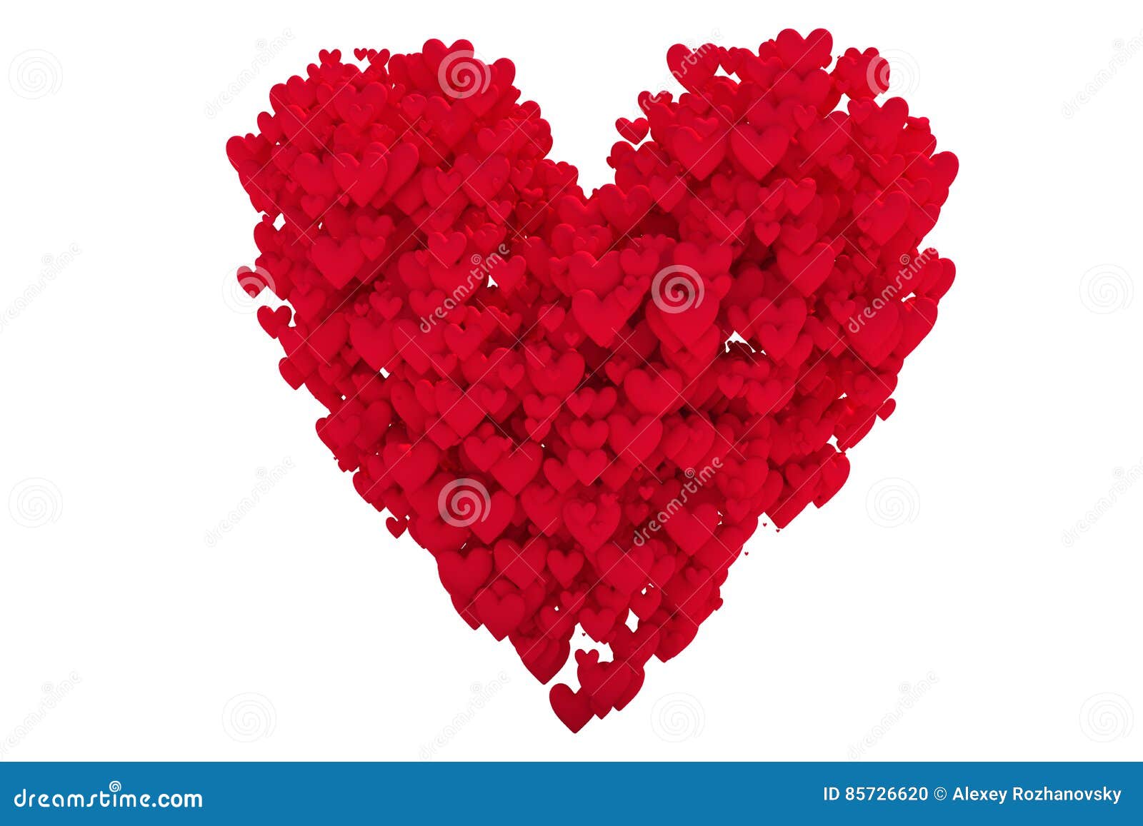 Red Heart Shape with Hearts Stock Illustration - Illustration of love ...