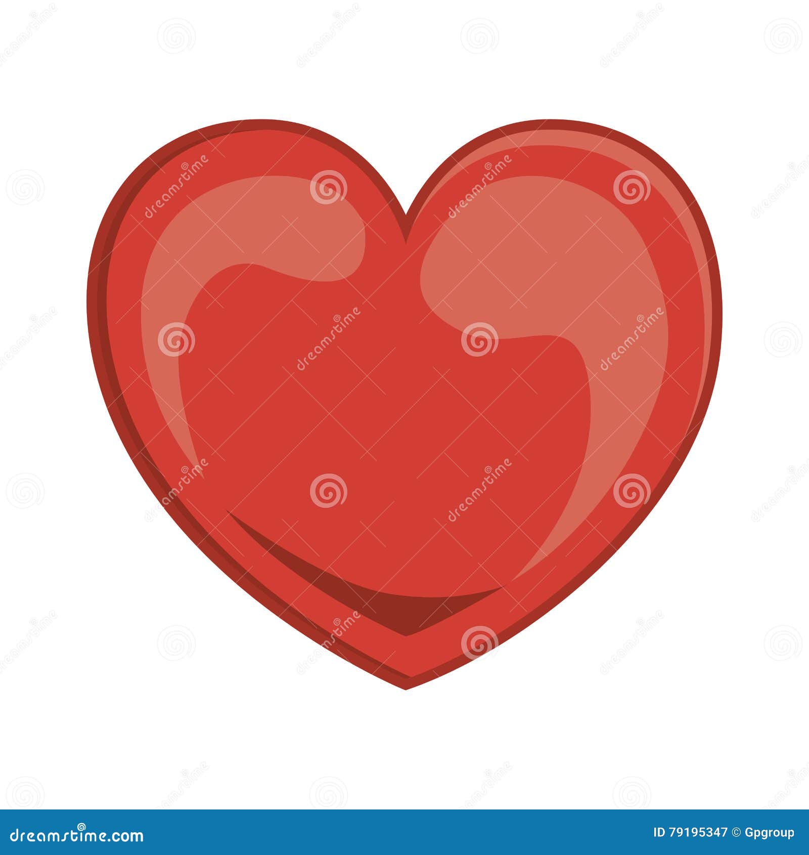Red heart shape stock vector. Illustration of marriage - 79195347