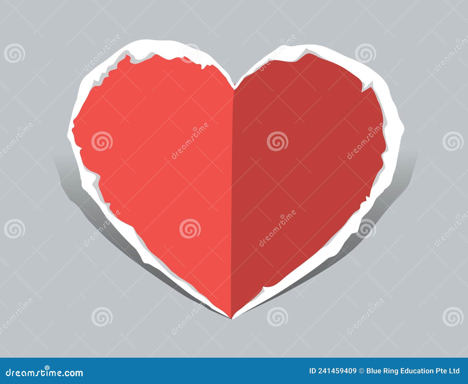 Red heart shape paper stock vector. Illustration of icon - 241459409