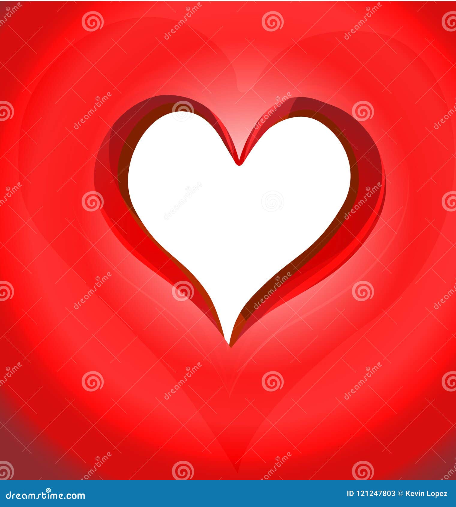 Red Heart Shape on Red Background Icon Vector Stock Vector ...