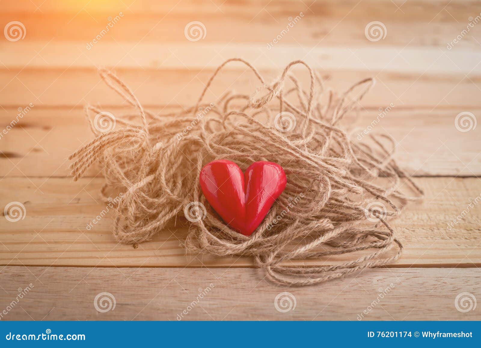 Red heart shape with rope stock photo. Image of girlfriend - 76201174