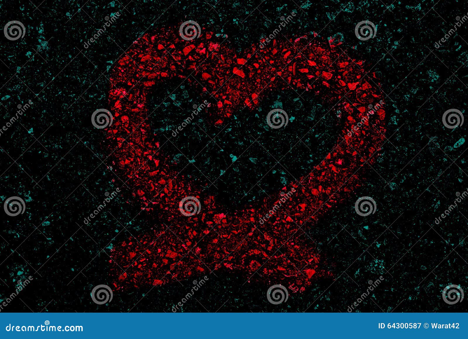 Red Heart Shape on Rugged Texture Stock Image - Image of bumpy, dirt ...