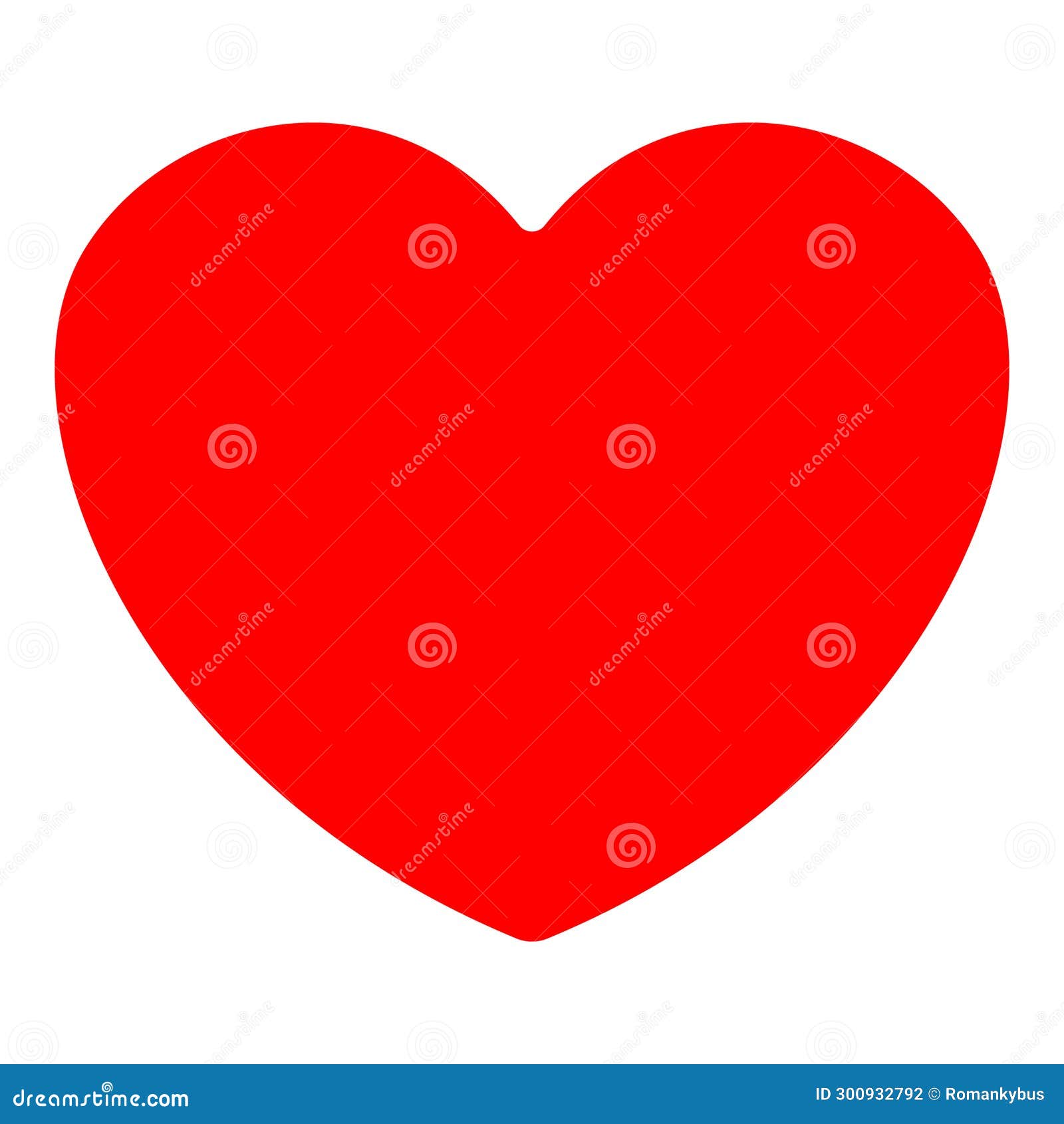 Red Heart Shape Symbol, Vector Illustration Stock Illustration ...