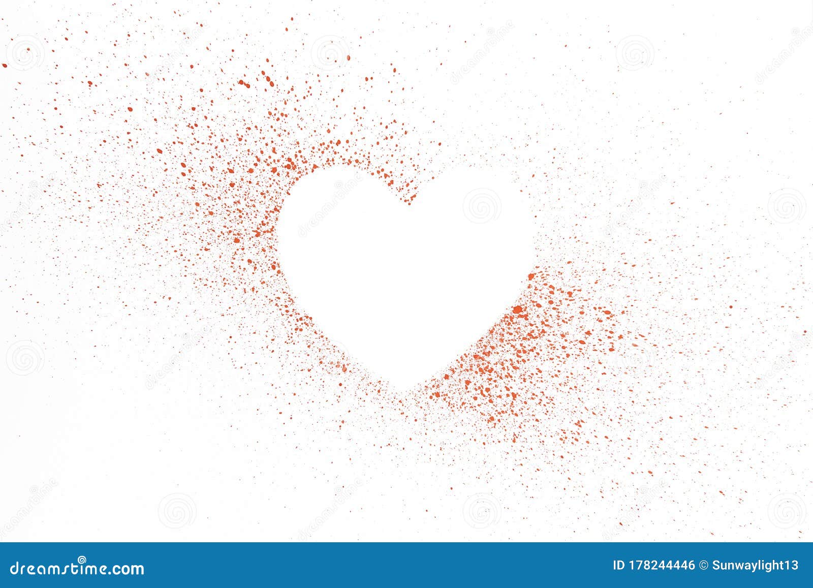 Red Heart Shape for Text Isolated on White Background Stock Photo ...