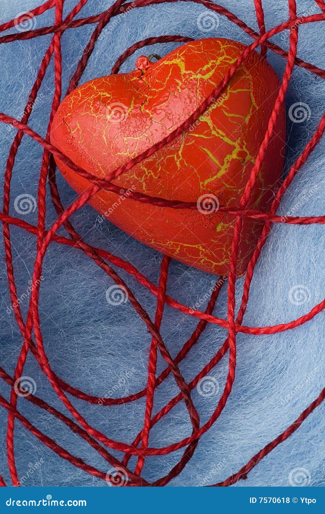 Red Heart Shape in Thread Cobweb Stock Photo - Image of beautiful ...