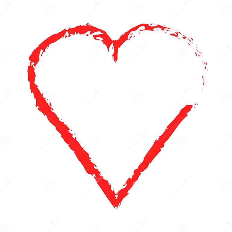 Red Heart Shape. Vector Illustration. Eps 10 Stock Illustration ...