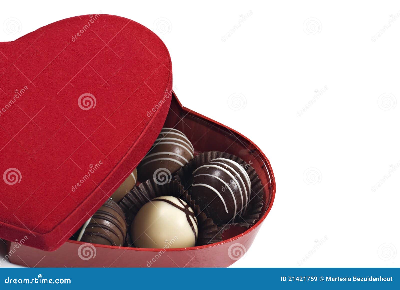 A Red Heart Shaped Box of Chocolates Stock Image - Image of gift, rich ...