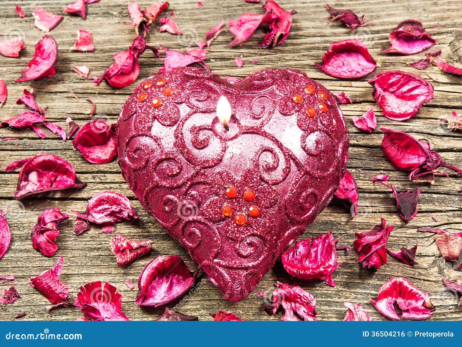 Red heart shaped candle stock photo. Image of fire, marriage - 36504216