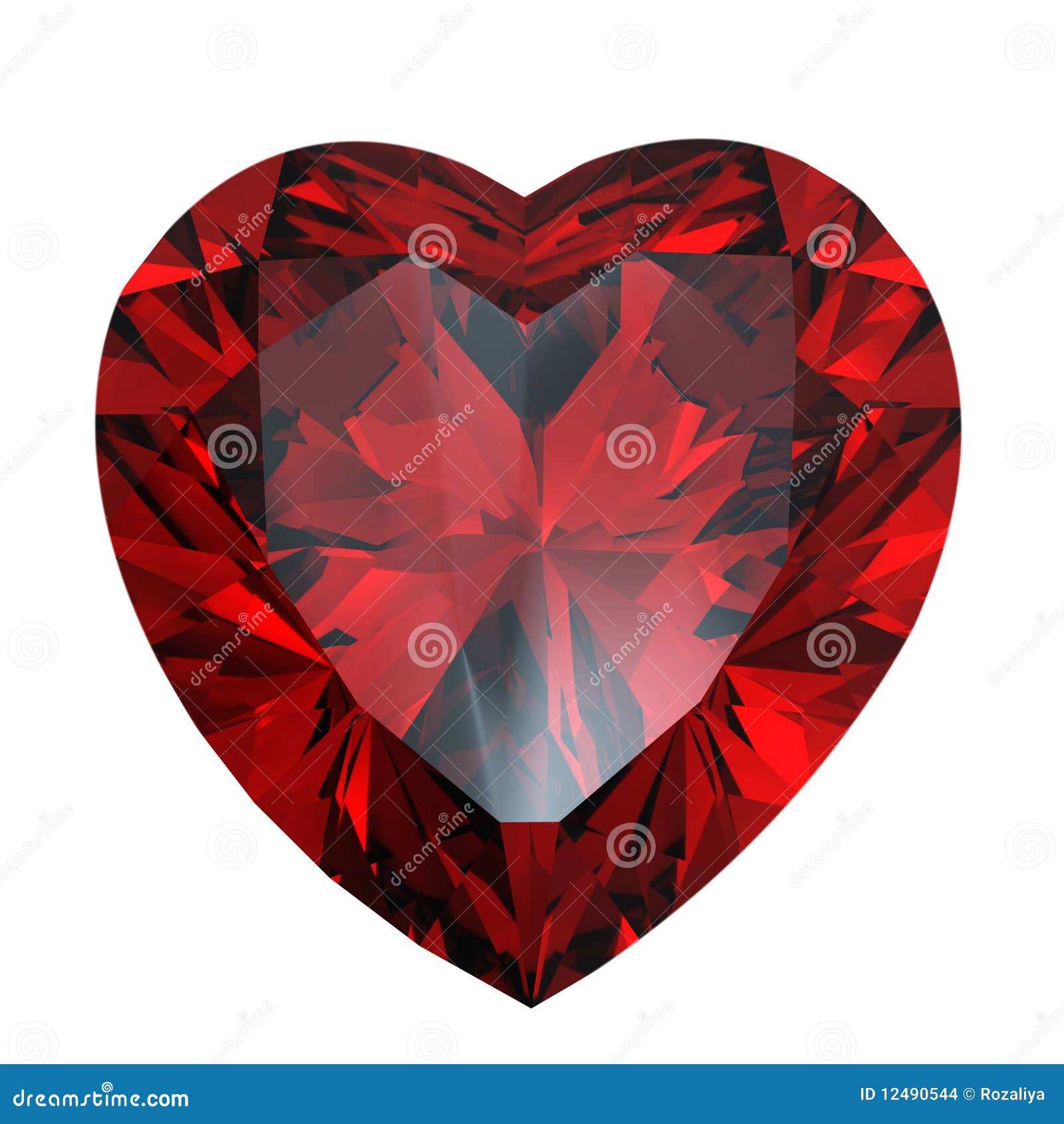 Red heart shaped garnet stock illustration. Illustration of black ...