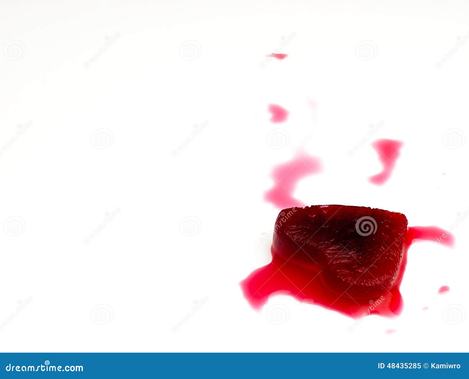 Red Heart-shaped Ice in the Blood. Stock Image - Image of cruelty, cube ...