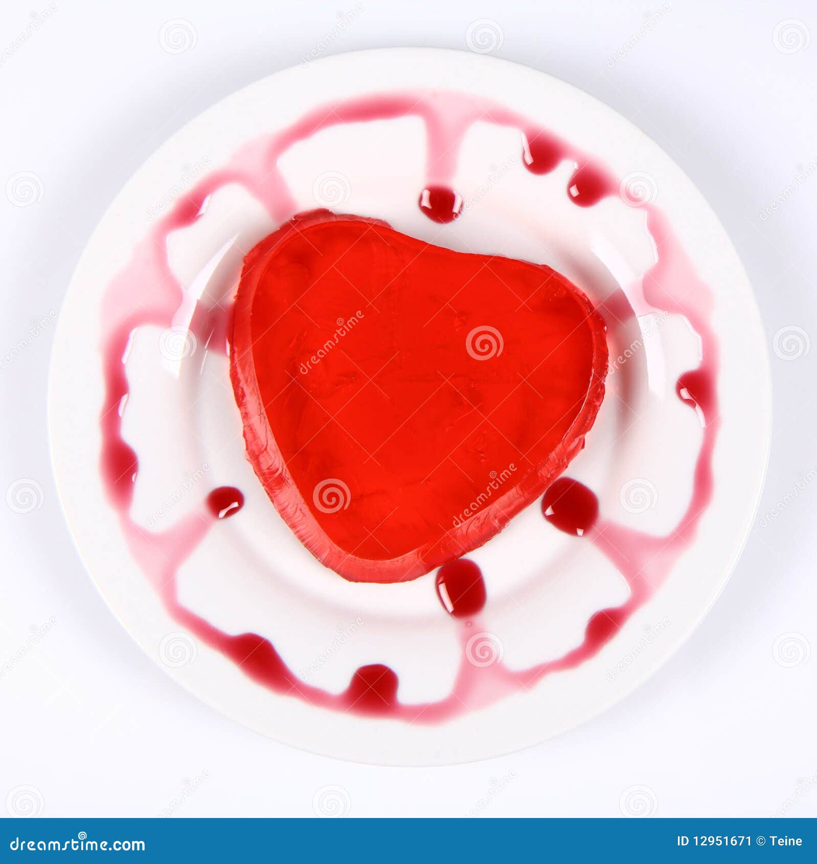 Red heart shaped jello stock image. Image of treat, celebration - 12951671