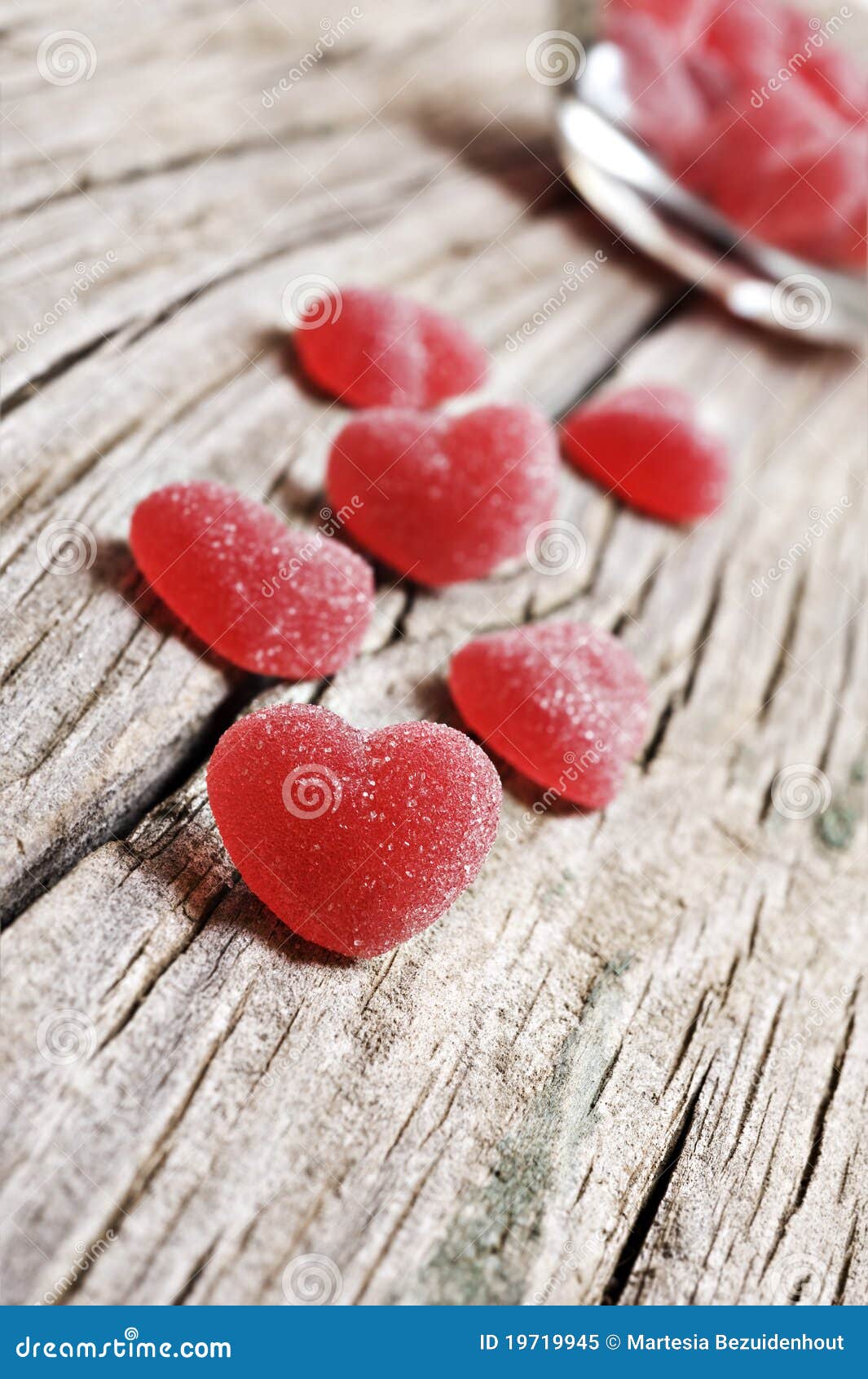 Red Heart Shaped Jelly Sweets Stock Image - Image of birthday, abstract ...