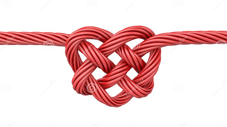 Red heart shaped knot stock image. Image of background - 28624563