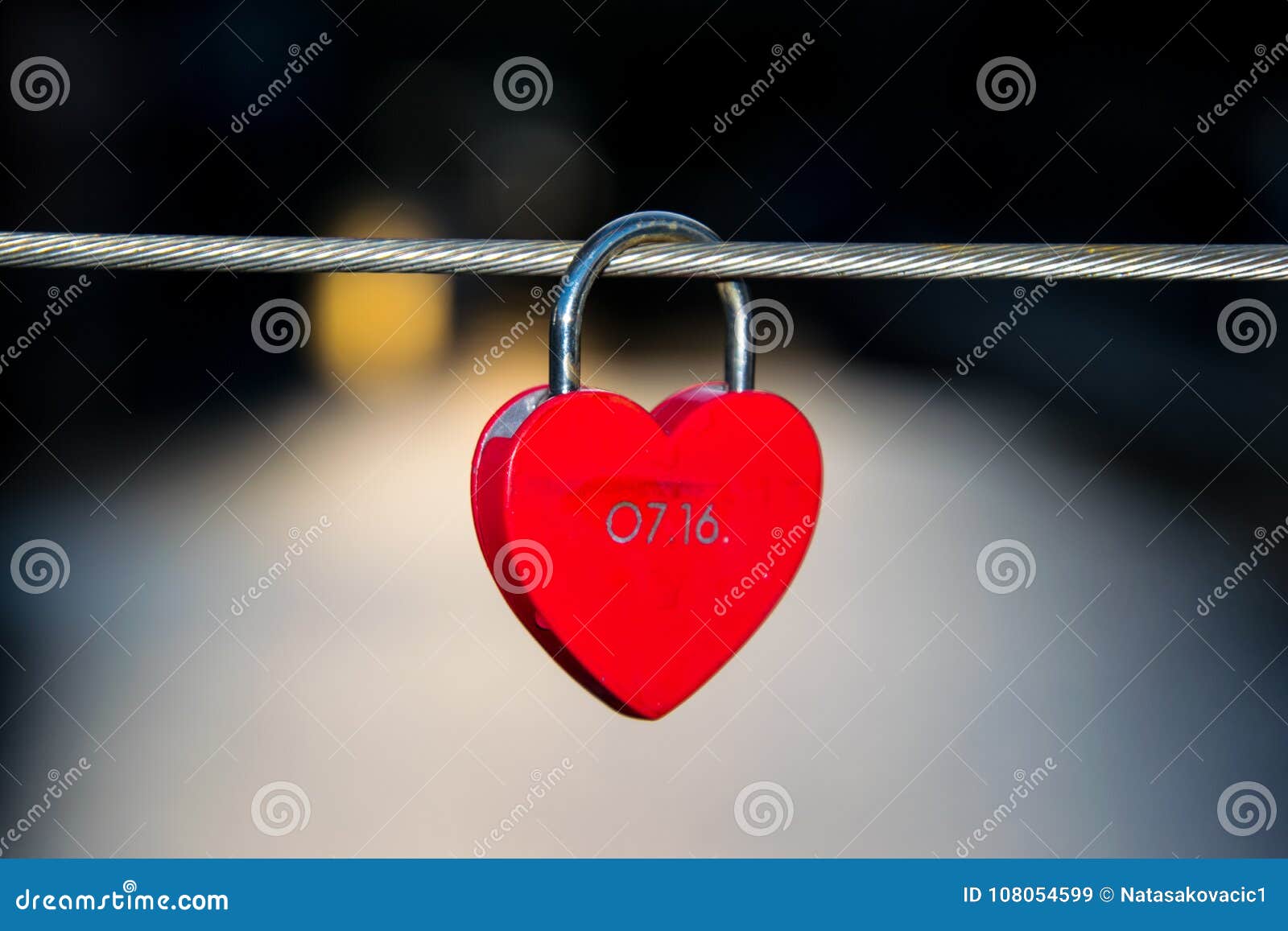 REd Heart Shaped Padlock Hanging Stock Image - Image of love, bear ...