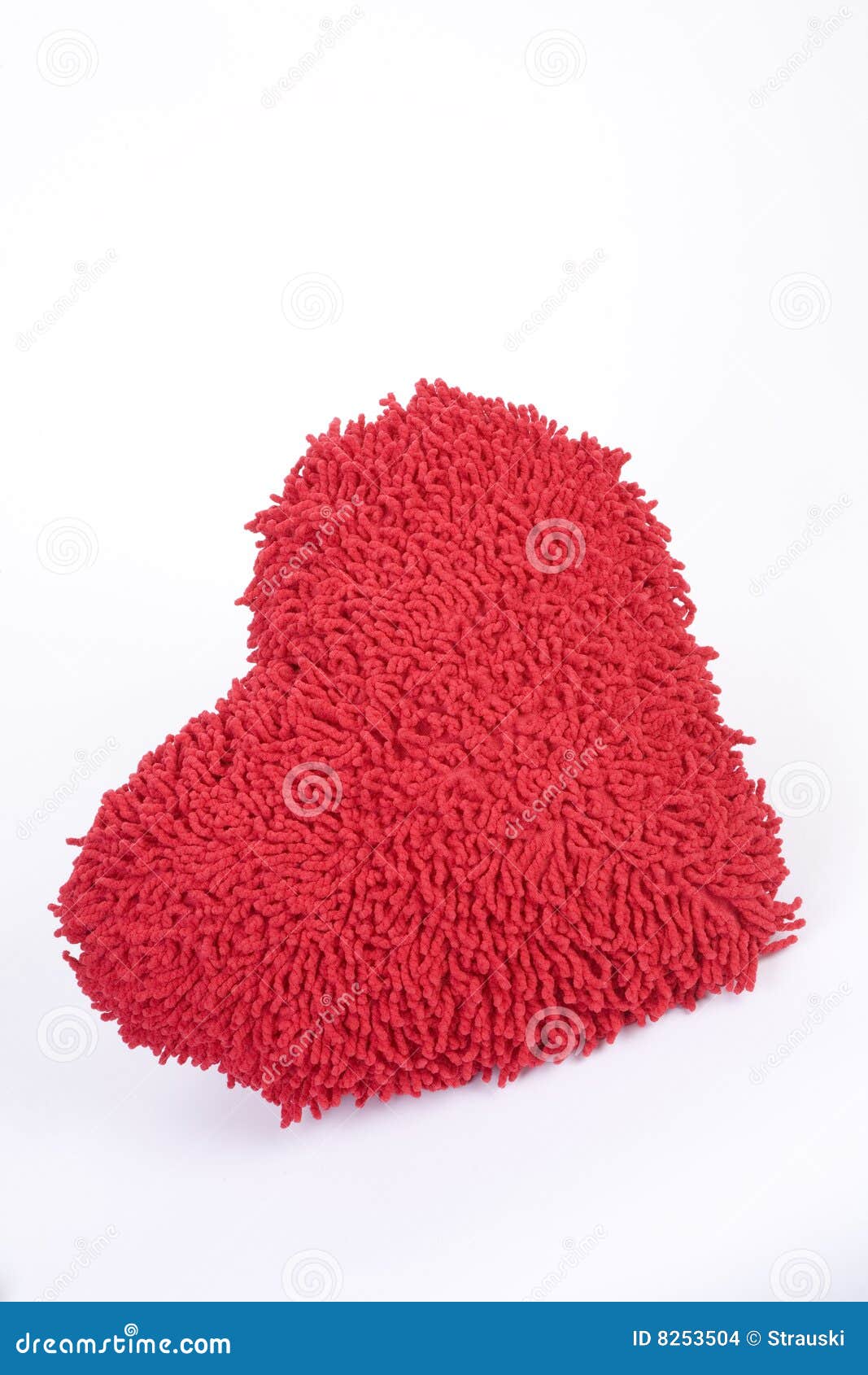 Red Heart-Shaped Pillow stock photo. Image of white, textured - 8253504