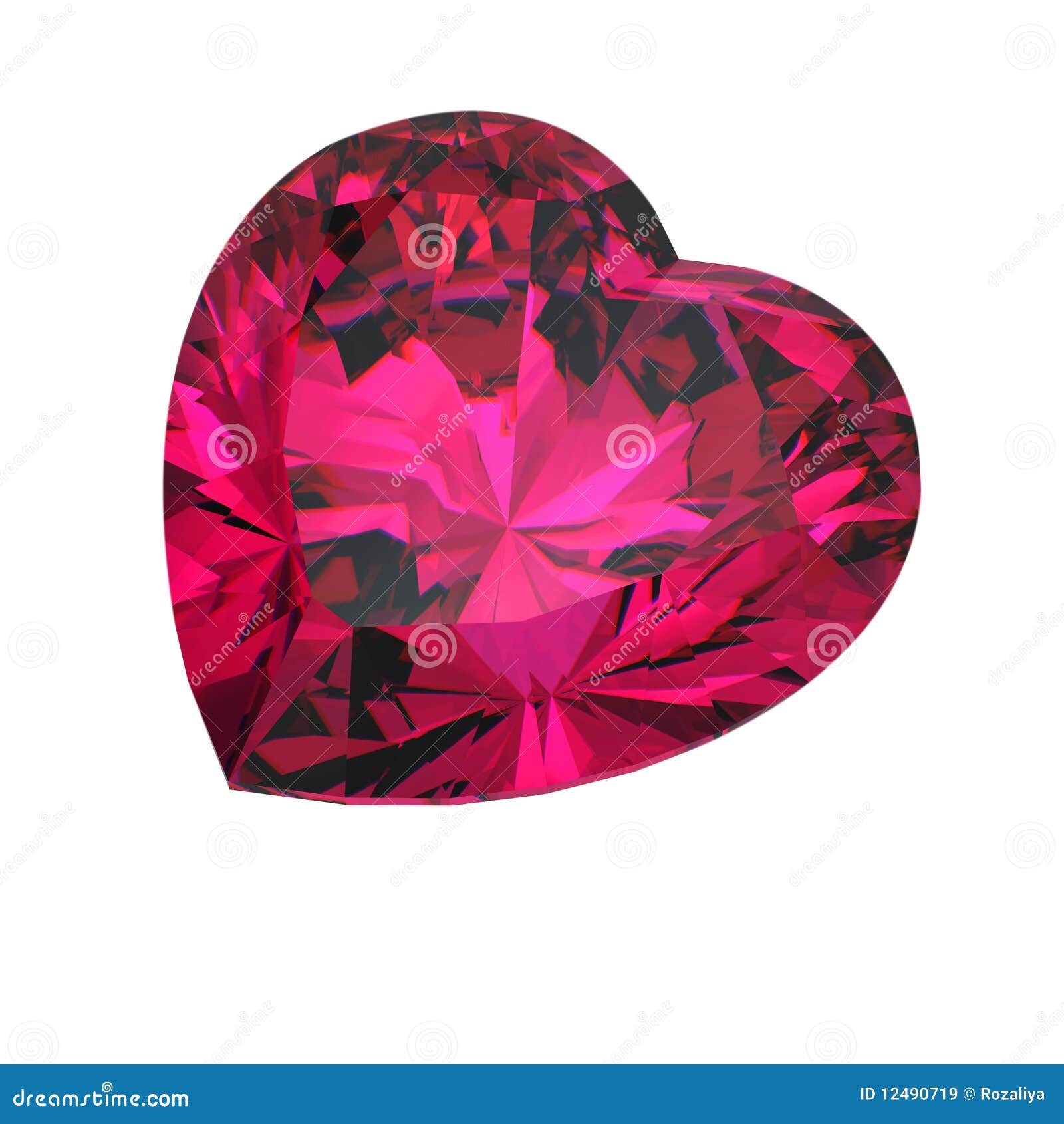 Red heart shaped ruby stock illustration. Illustration of romance ...