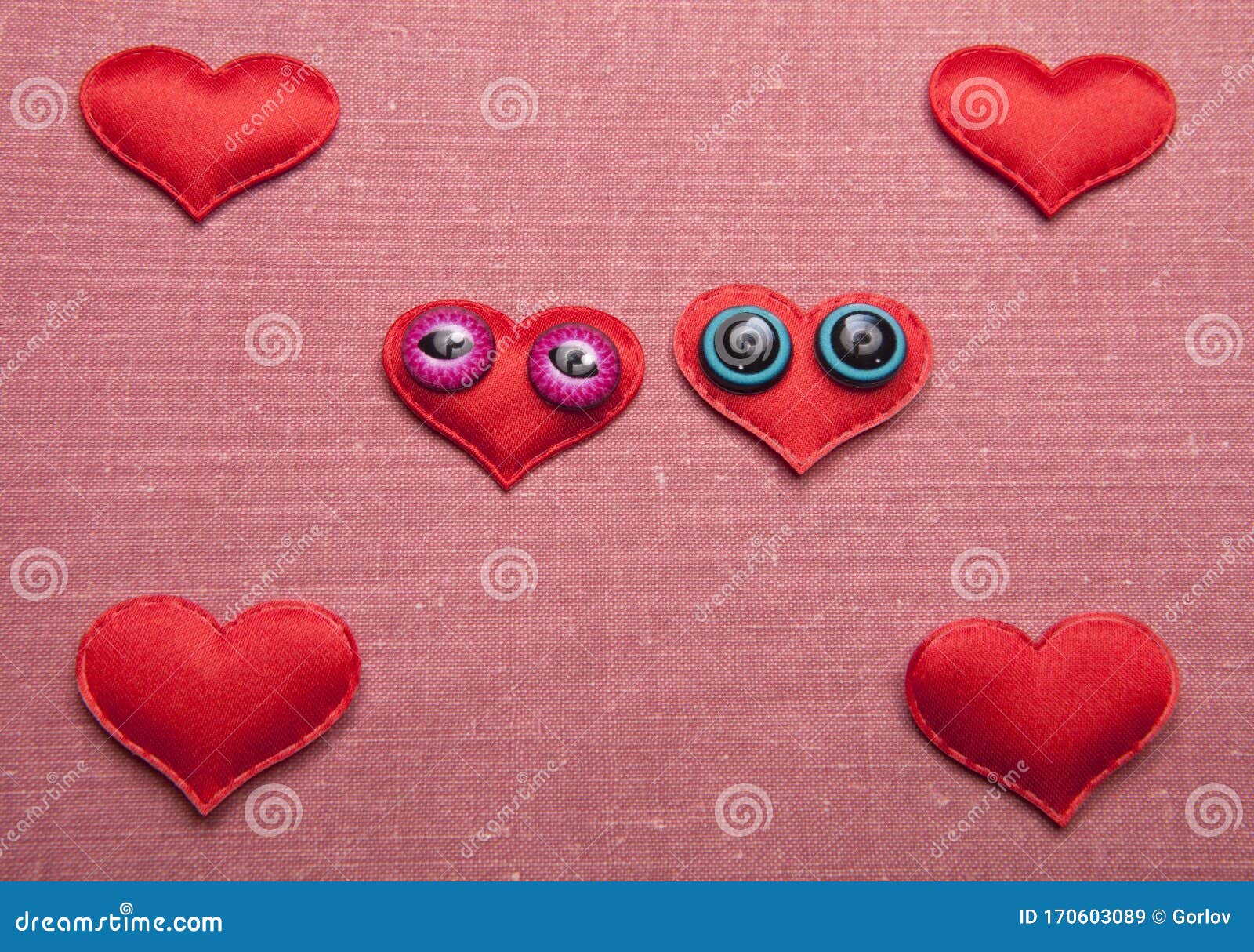 Red Heart Sharp Textile Background Stock Image - Image of decor, poster ...