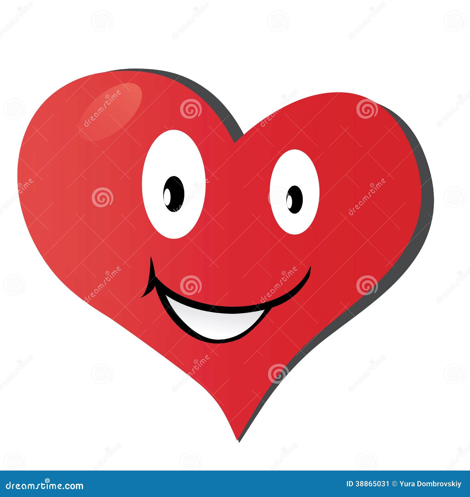 Red heart stock vector. Illustration of romance, isolated - 38865031