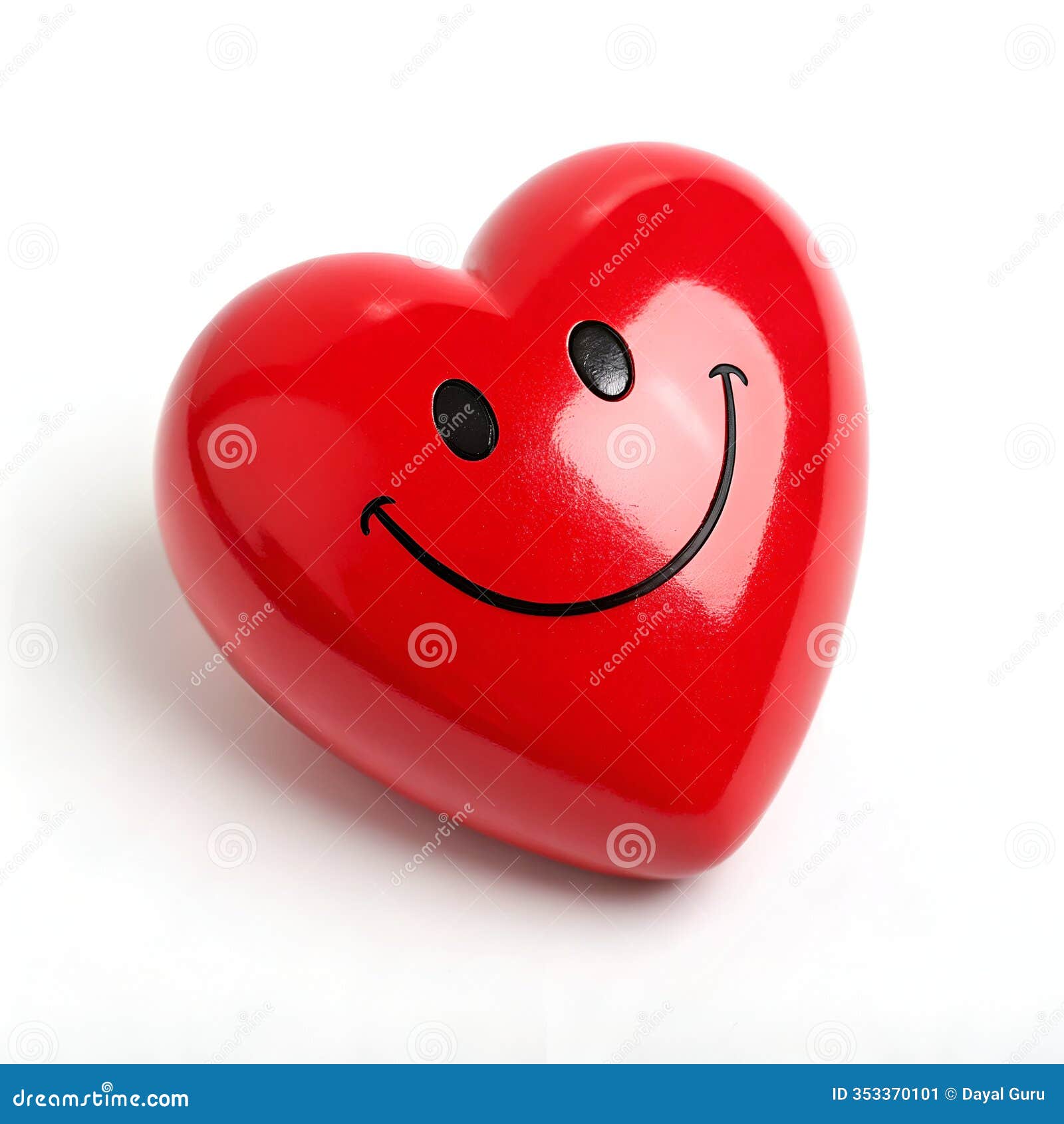 Red Heart Smile Isolated on White Background Stock Illustration ...