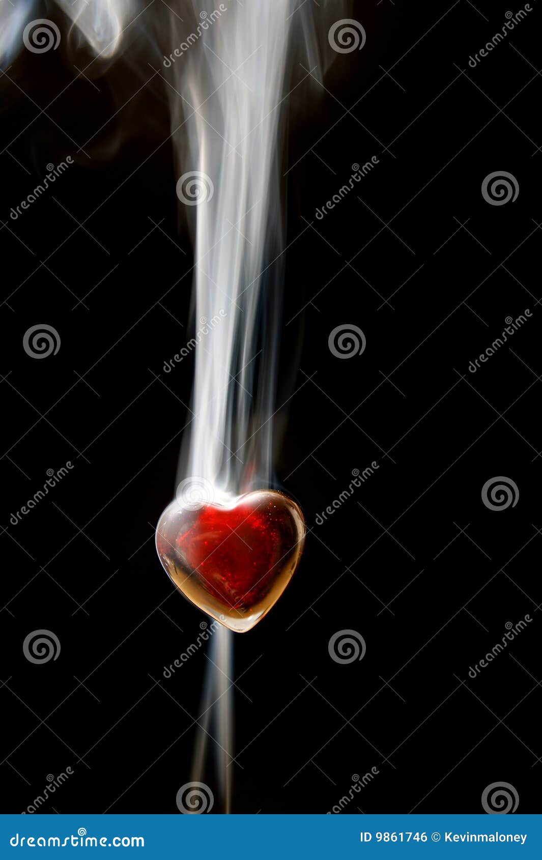 Red Heart In Smoke Picture. Image: 9861746