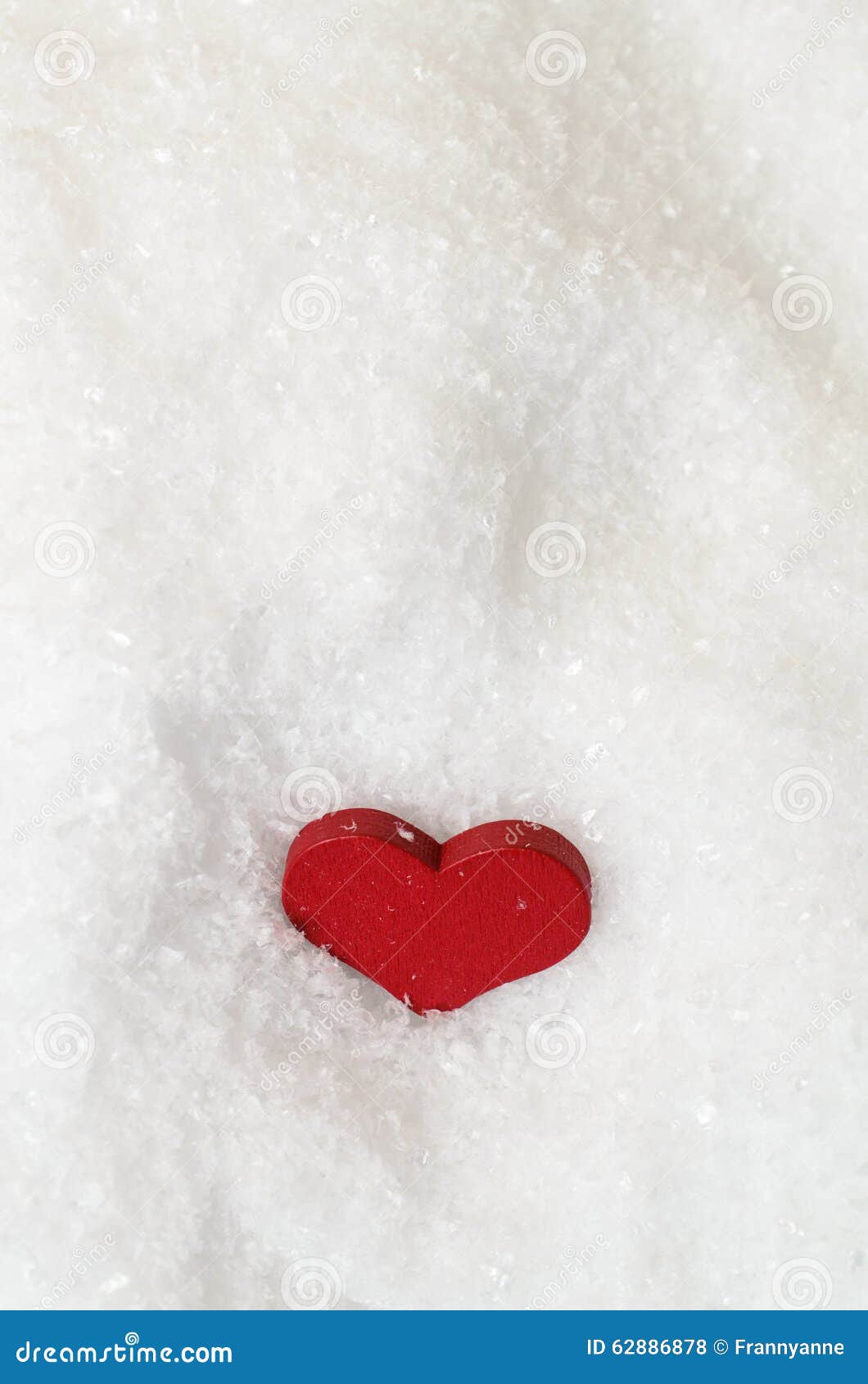 Red Heart in Snow from Above Stock Photo - Image of romance, christmas ...