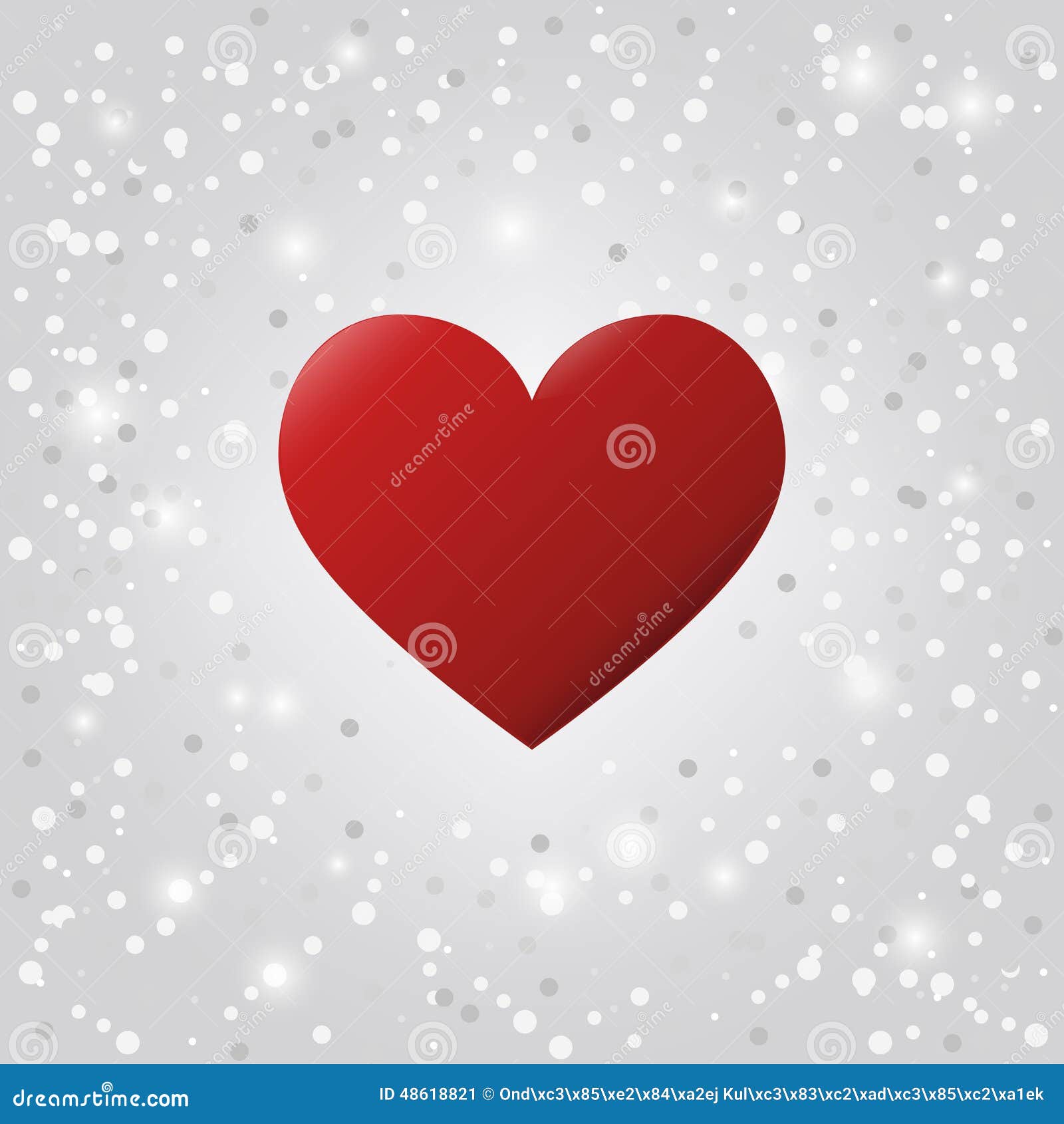 Red Heart with Snow. Vector Stock Vector - Illustration of paper ...