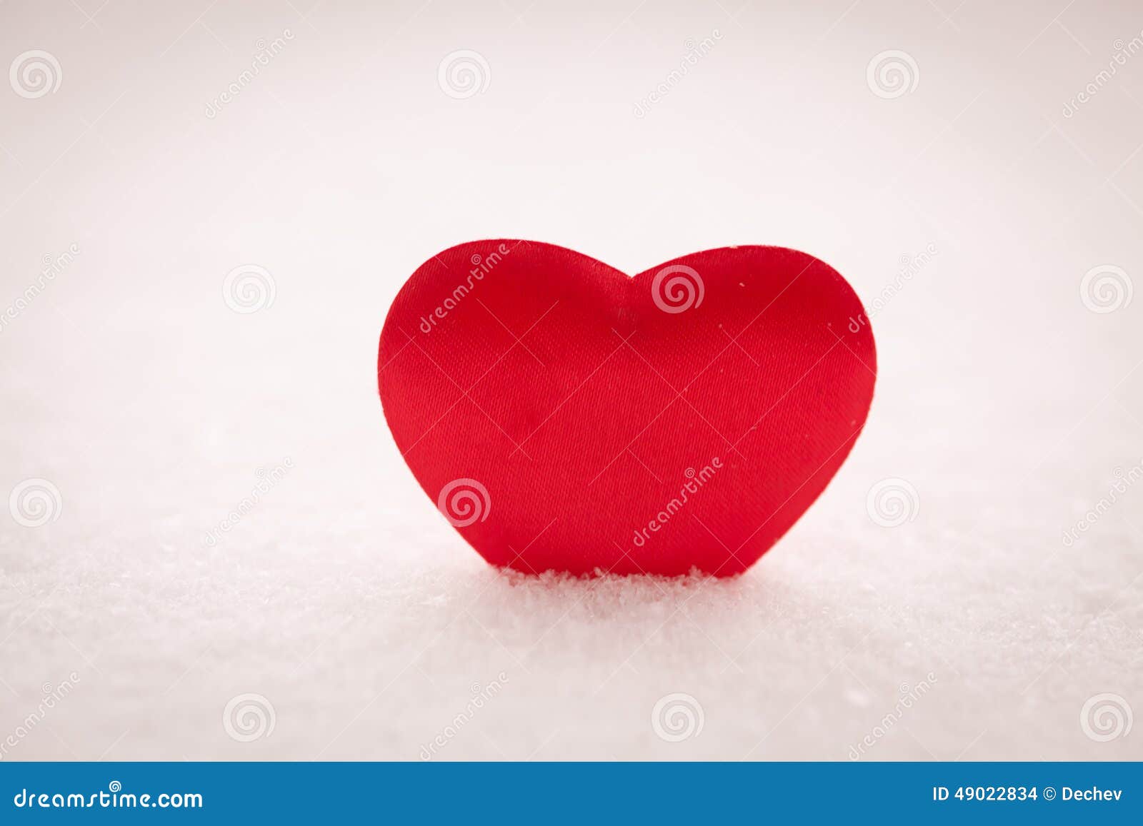 Red heart on snow stock photo. Image of love, coldness - 49022834