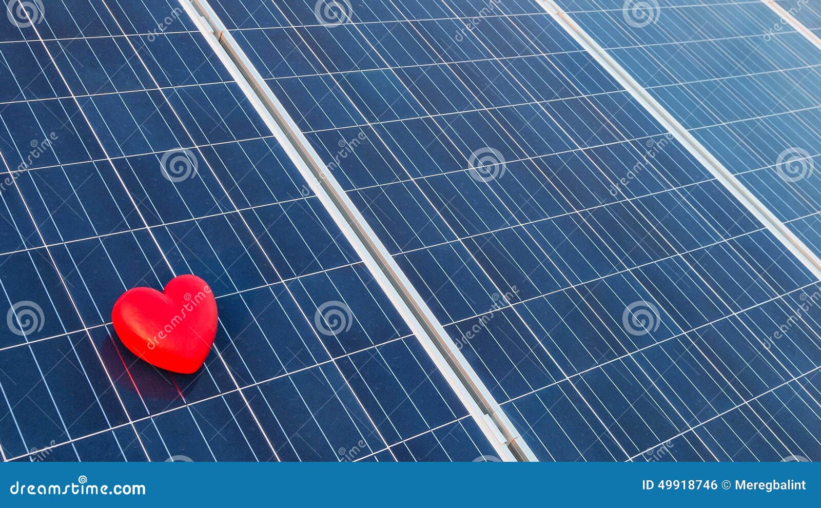 Red heart on a solar cell stock photo. Image of panel - 49918746