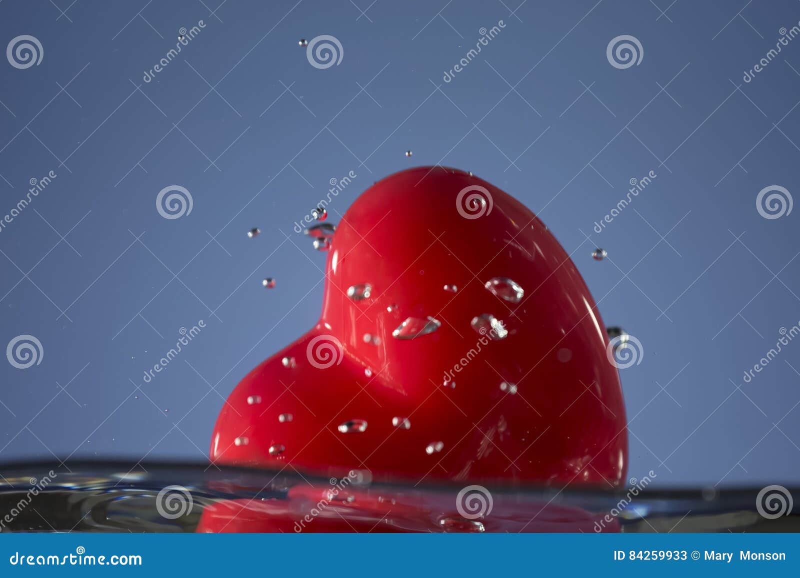 Red heart stock image. Image of reflection, clean, abstract - 84259933