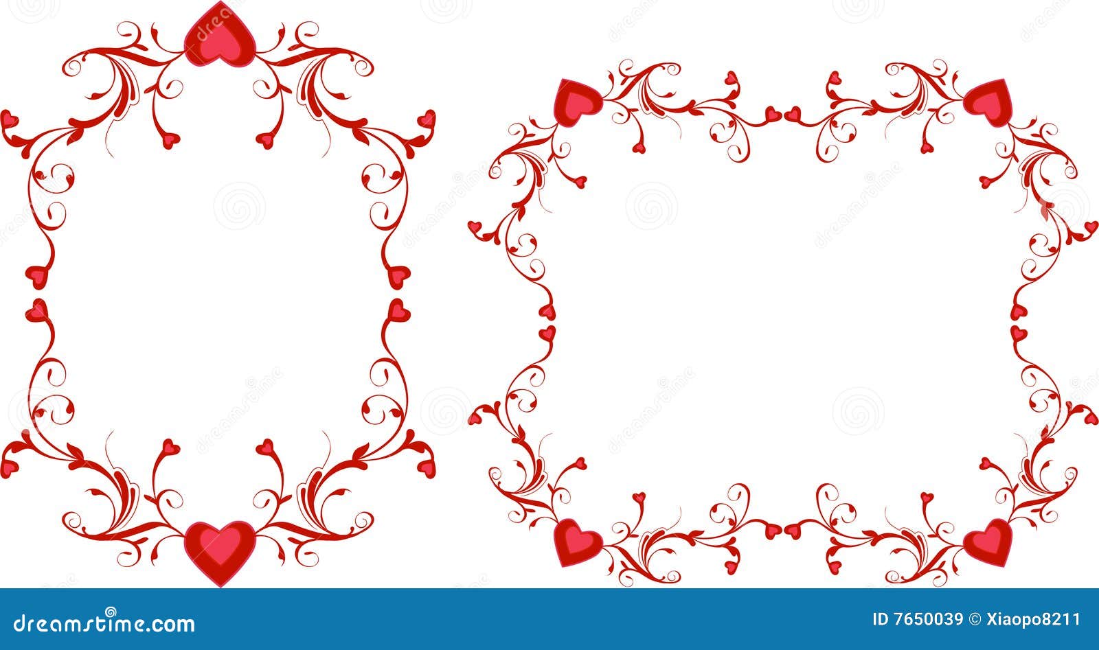 Red heart swirls stock vector. Illustration of bird, curl - 7650039