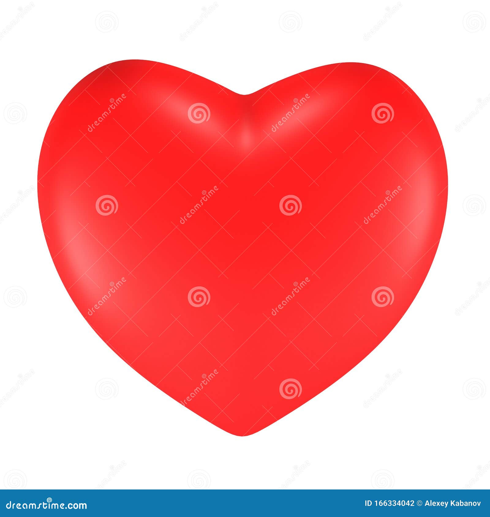 Red Heart Symbol Isolated On White Background, Scarlet Heart. 3d ...
