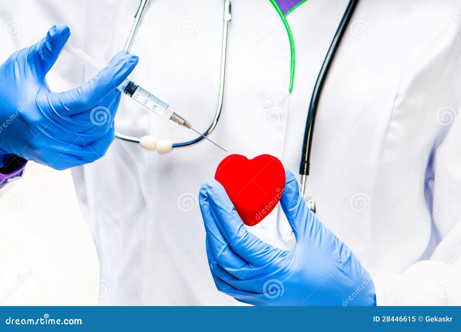 Red heart with Syringe stock image. Image of doctor, atrificial - 28446615